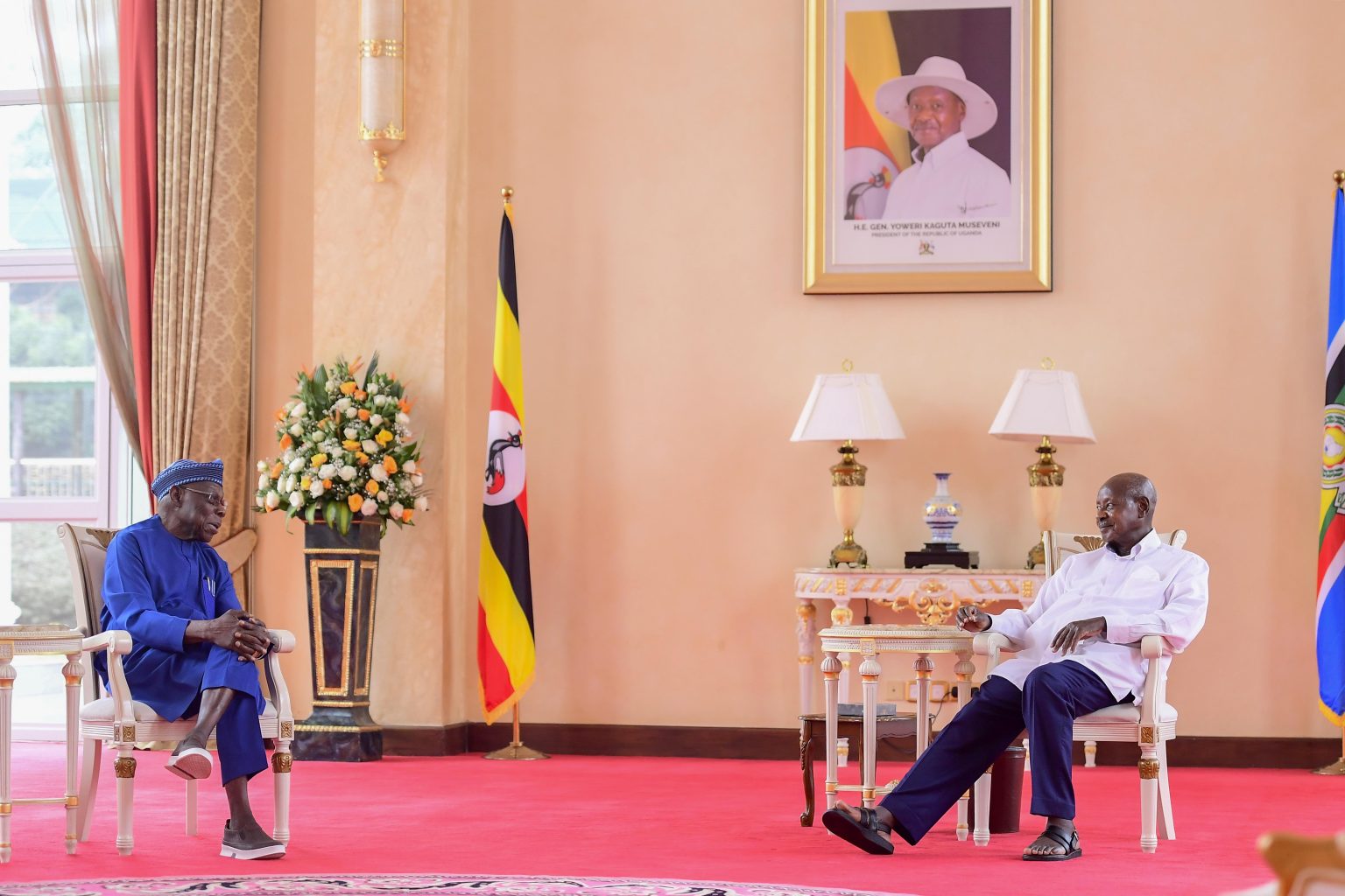 President Museveni Meets Former Nigerian President Olusegun Obasanjo ...